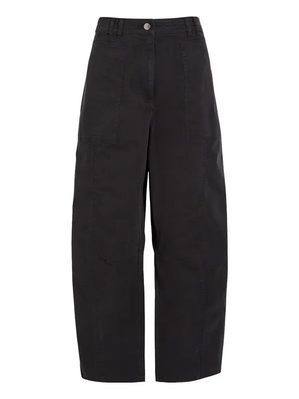 Rails Lunar Barrel-leg Stretch-cotton Trousers - Black