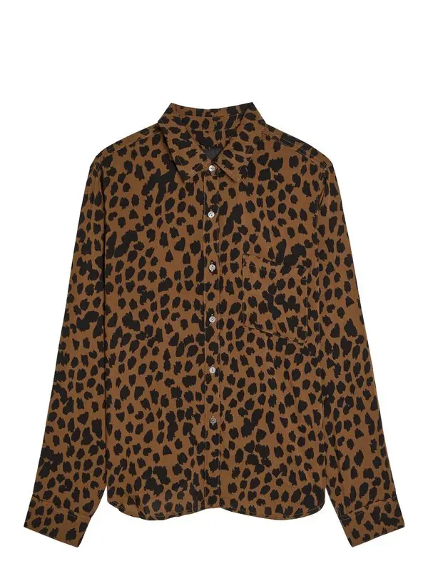 Rails Josephine Leopard-print Jersey Shirt - Multicoloured