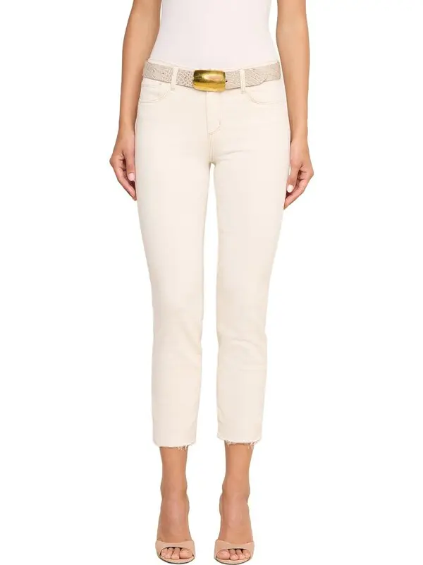 L'Agence Sada Slim-leg Cropped Jeans - Macadamia