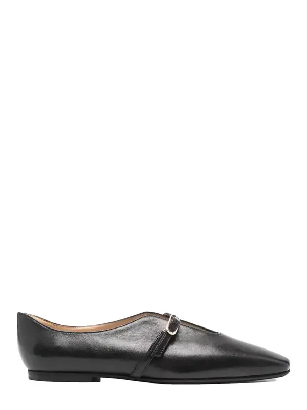 FABIO RUSCONI Buckle Strap Ballet Flats - Black