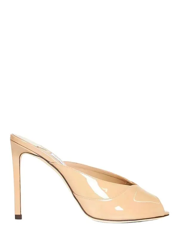JIMMY CHOO 100mm Brigitte Mule Heeled Sandals - Neutrals