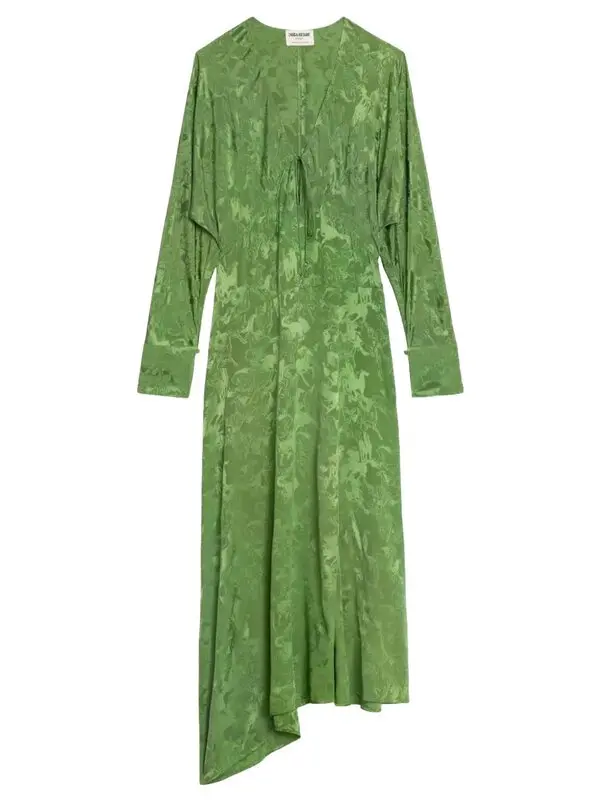 Zadig&Voltaire Rouna Horse-jacquard Tie Midi Dress - Green