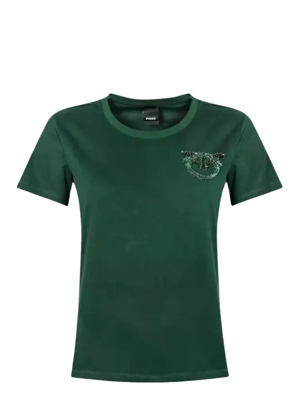 Pinko Love Birds Logo T-shirt - Green