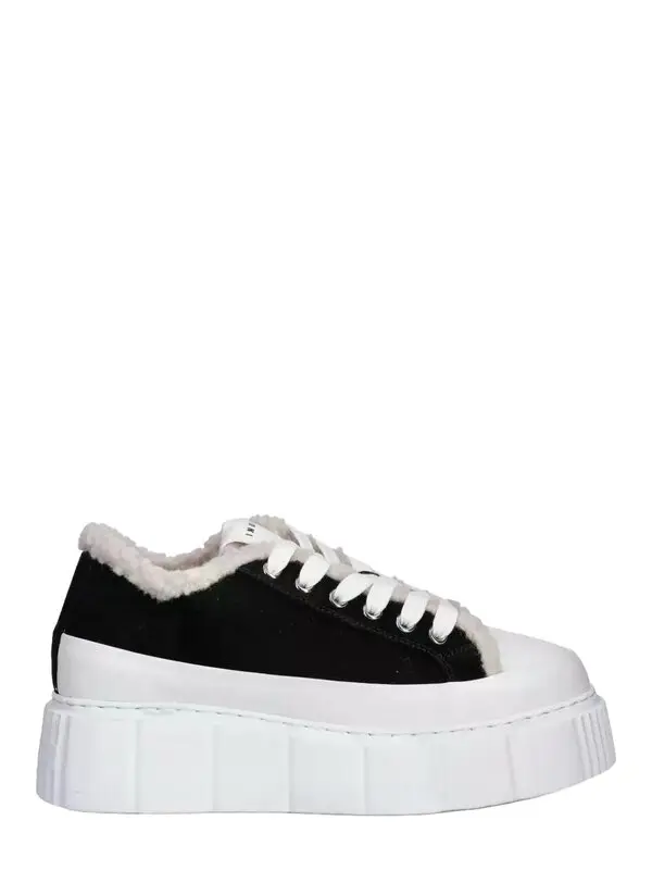 Inuikii Matilda Curly Fleece Platform Sneakers - Black