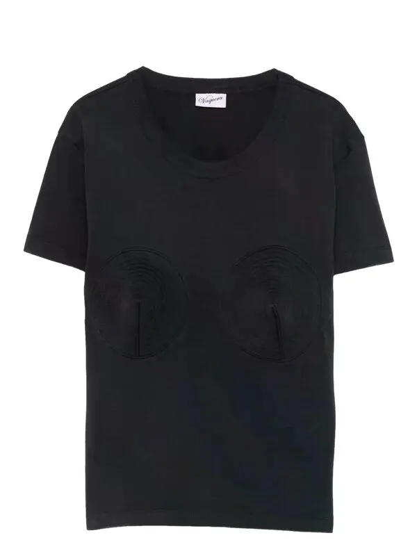Vaquera Circular-detail Top - Black