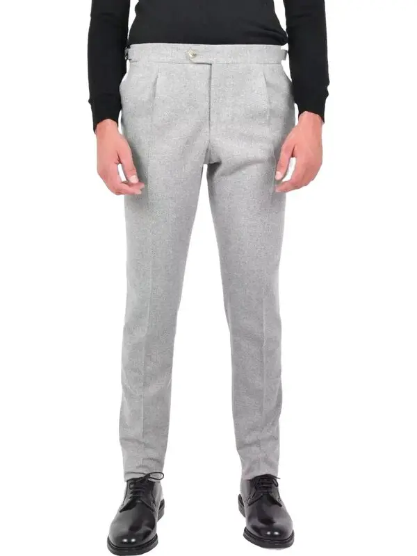 FRANZESE COLLECTION Darted Tailored Trousers - Grey