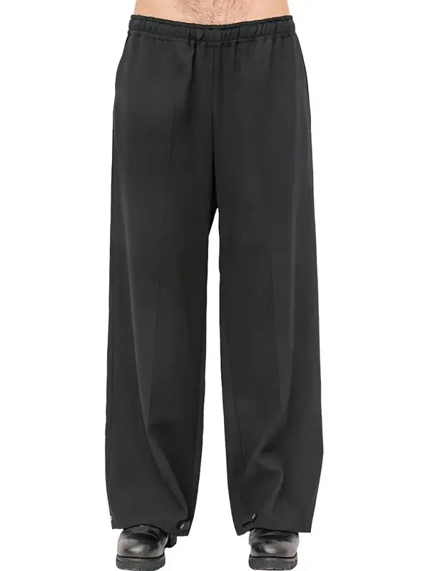 SETCHU Virgin Wool Wide Leg Trousers - Black