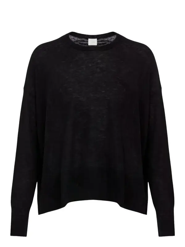 CT PLAGE Round Half-sleeve Pullover - Black