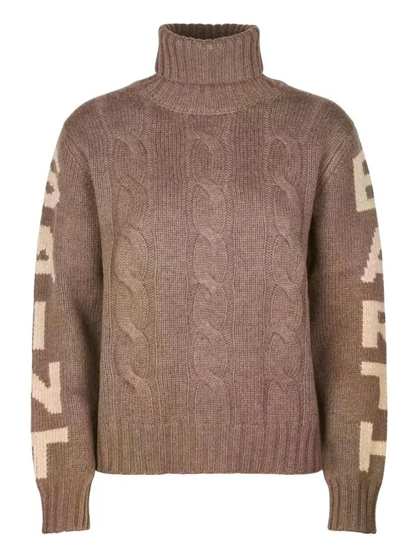 MC2 SAINT BARTH Cable-knit Roll-neck Sweater - Brown