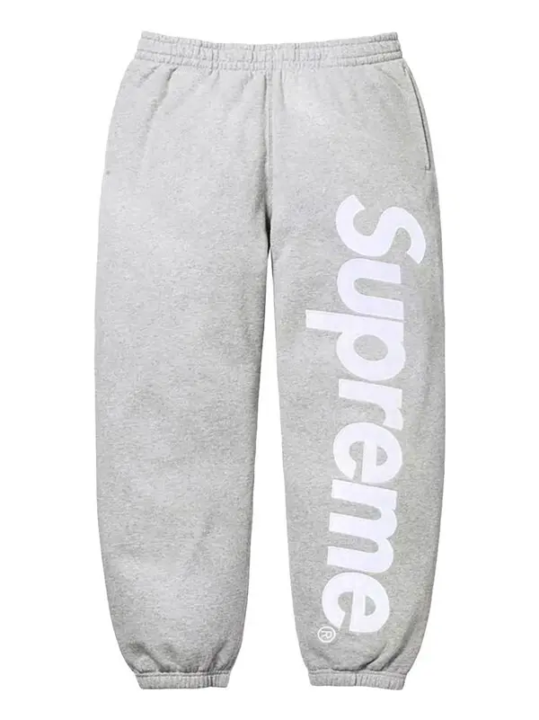 Supreme Logo Appliqué Track Pants - Grey