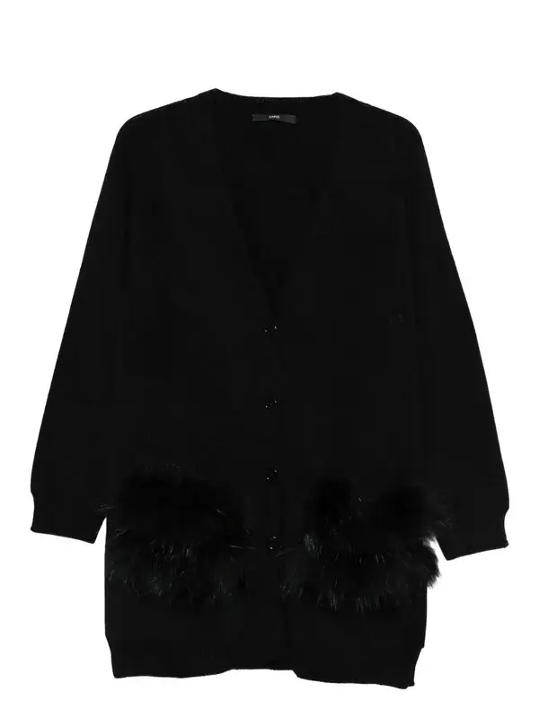 SAPIO Knitwear With Fur Pockets - Black