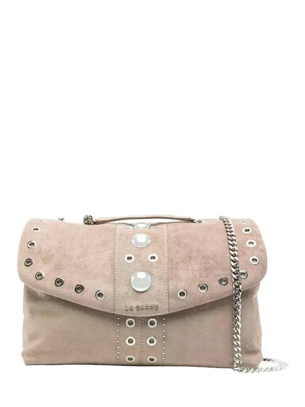 LA CARRIE Ethnic Eyelet Chain Shoulder Bag - Neutrals