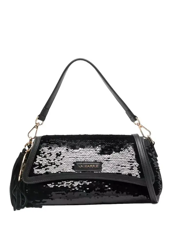 LA CARRIE Night Edition Sequined Shoulder Bag - Black