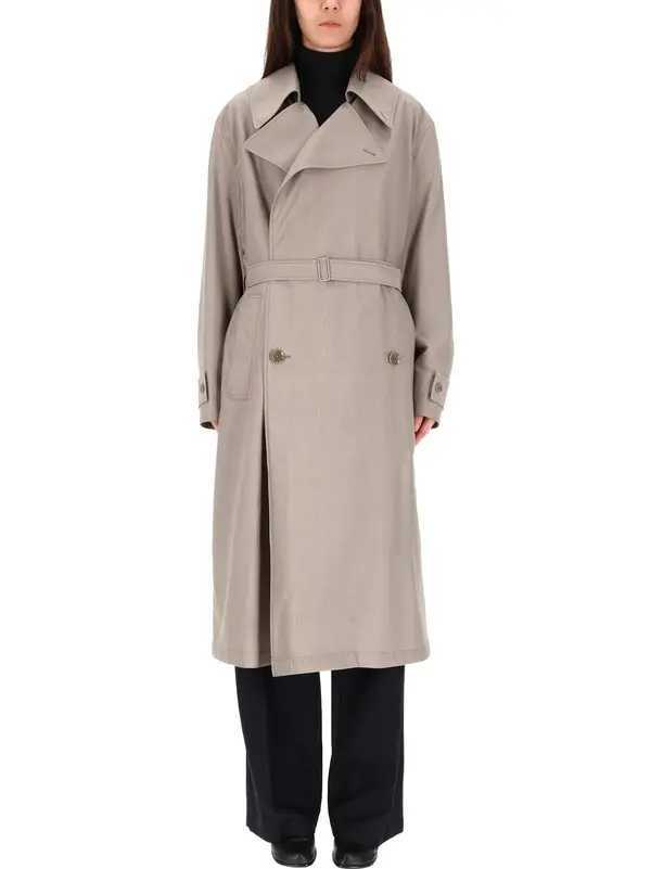 LEMAIRE Double-breasted Trench Coat - Dove