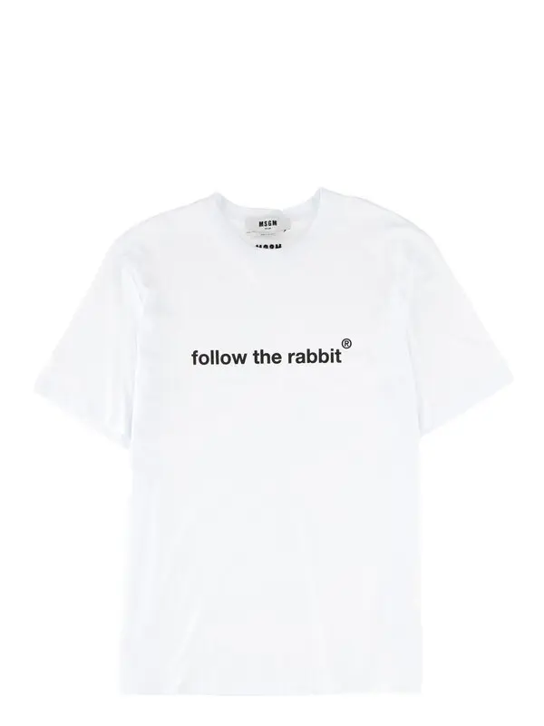 MSGM Follow The Rabbit" T-shirt - White