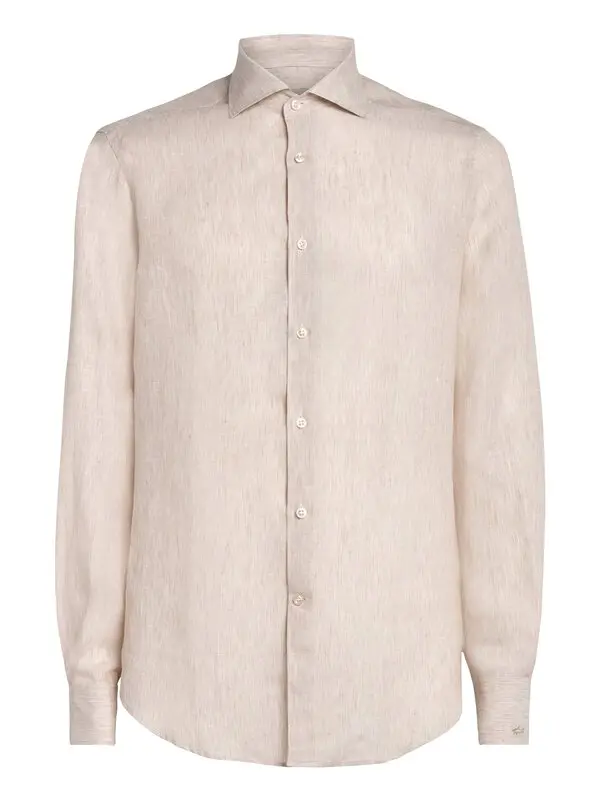 Paul & Shark Linen Stripe Shirt - Beige