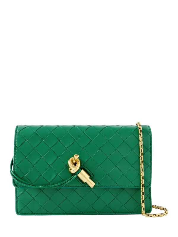 Bottega Veneta Intrecciato Leather Pouch - Green
