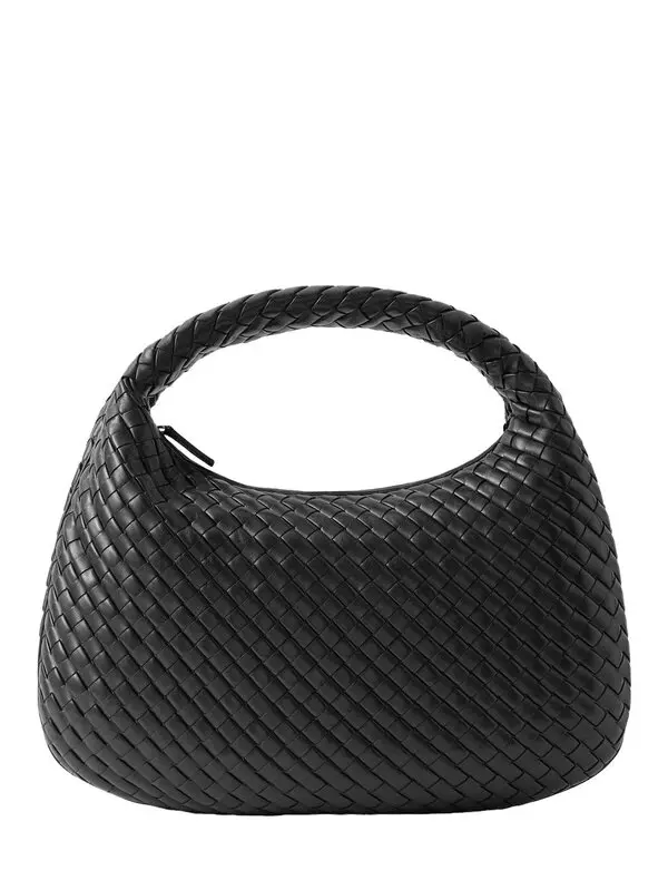 Bottega Veneta Intrecciato Leather Tote - Black