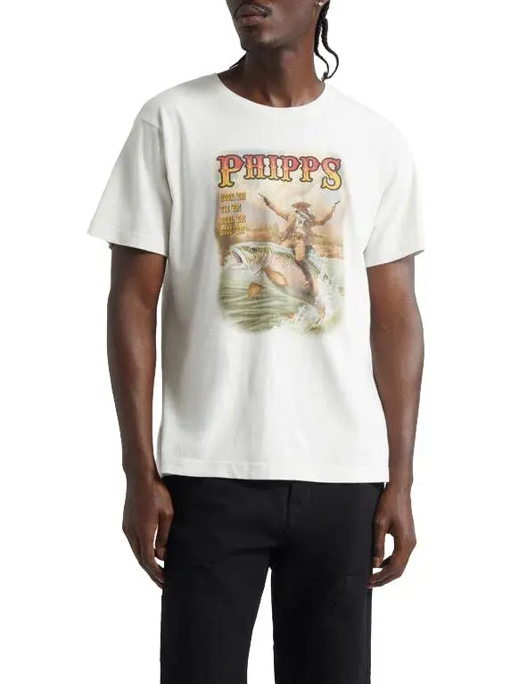 PHIPPS Fish Rider Graphic T-shirt - White