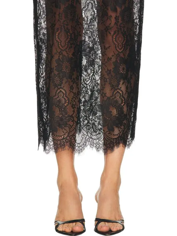 LoveShackFancy Ilene Skirt - Black