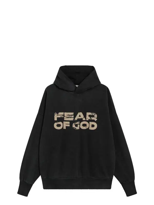 Fear Of God Vintage-effect Logo Sweatshirt - Black