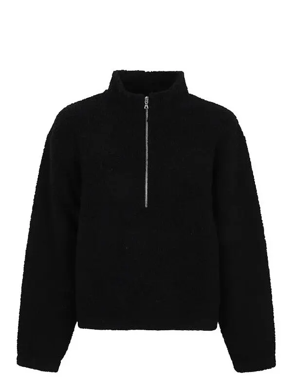 MFPEN HERREEVKIPERING Common Half Zip Sweater - Black Fleece
