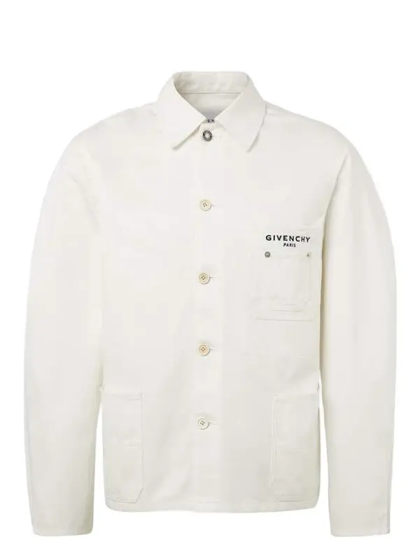 Givenchy Logo Cotton Canvas Jacket - White