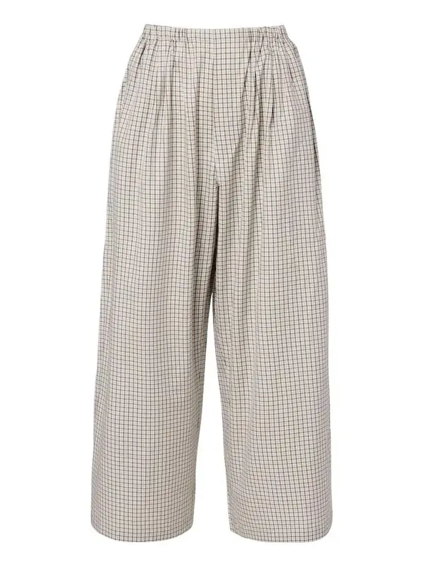 Proenza Schouler White Label Checked Wide-leg Pants - Grey