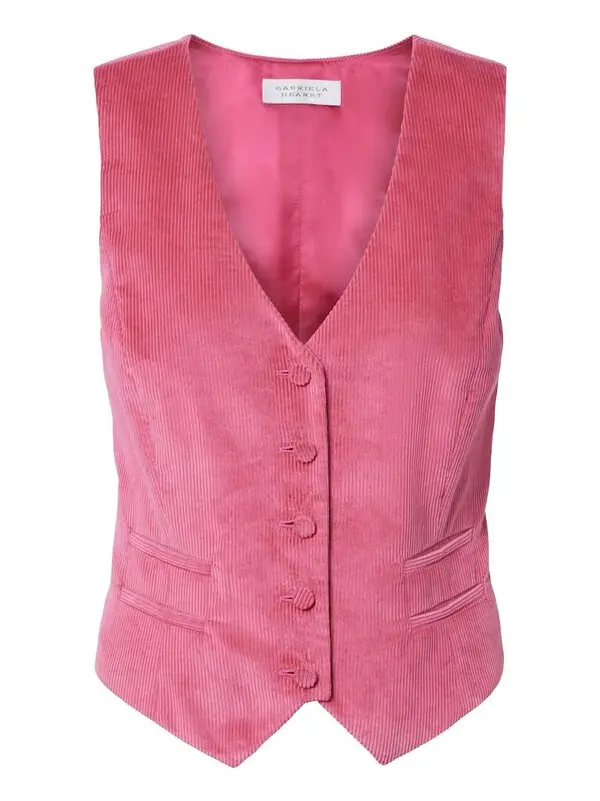 Gabriela Hearst Coleridge Corduroy Vest - Pink