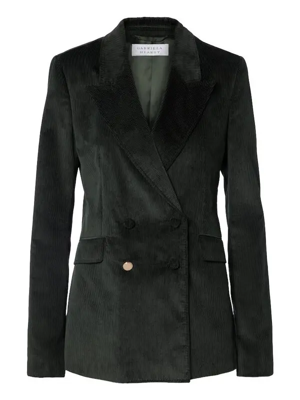 Gabriela Hearst Angela Cotton Corduroy Blazer - Green