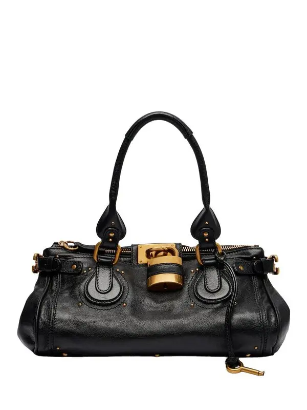 Chloé Paddington Leather Shoulder Bag - Black