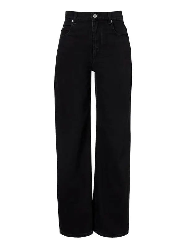 Isabel Marant Dromie Mid-rise Straight Jeans - Black