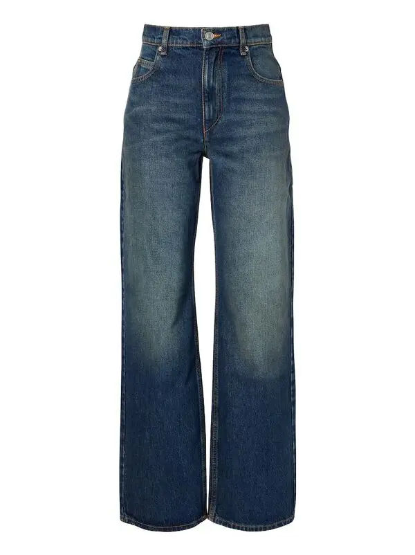 Isabel Marant Dromie Mid-rise Straight Jeans - Blue