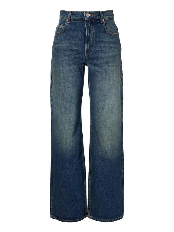 Isabel Marant Étoile Dromie Mid-rise Straight Jeans - Blue