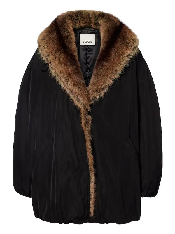 Isabel Marant Cardine Oversized Coat - Black