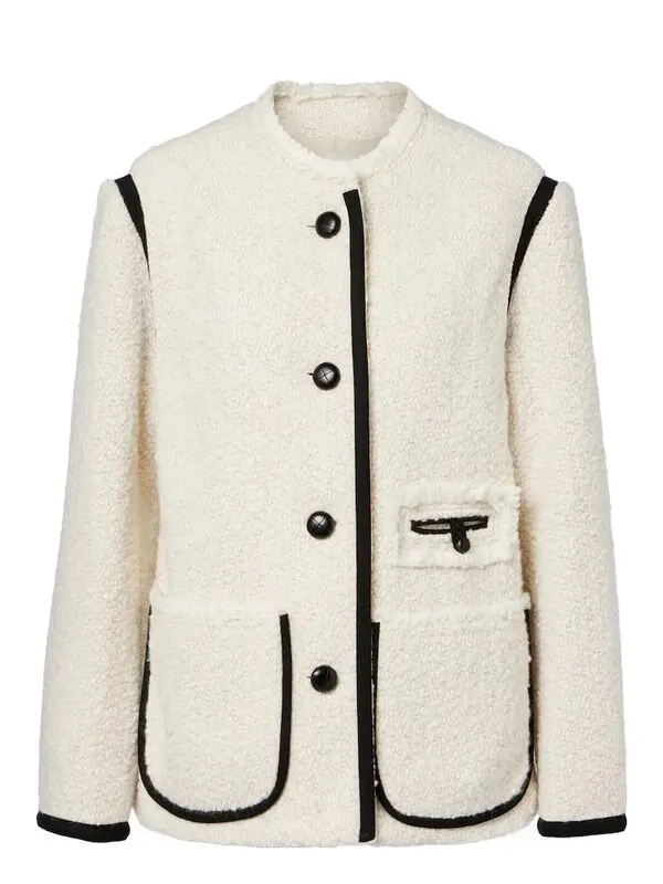 Isabel Marant Maylin Bouclé Tweed Jacket - White