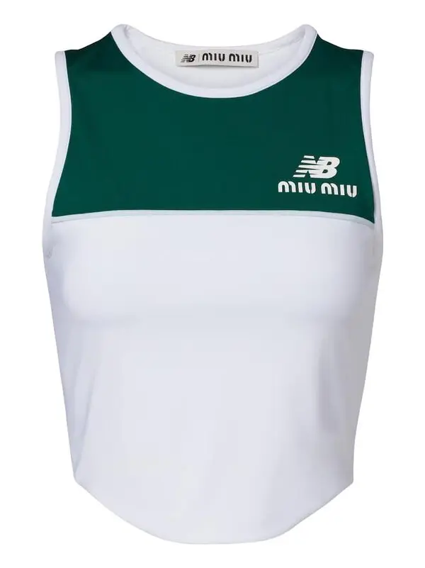 Miu Miu X New Balance Jersey Tank Top - White