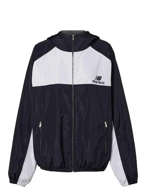 Miu Miu X New Balance Poplin Track Jacket - Blue
