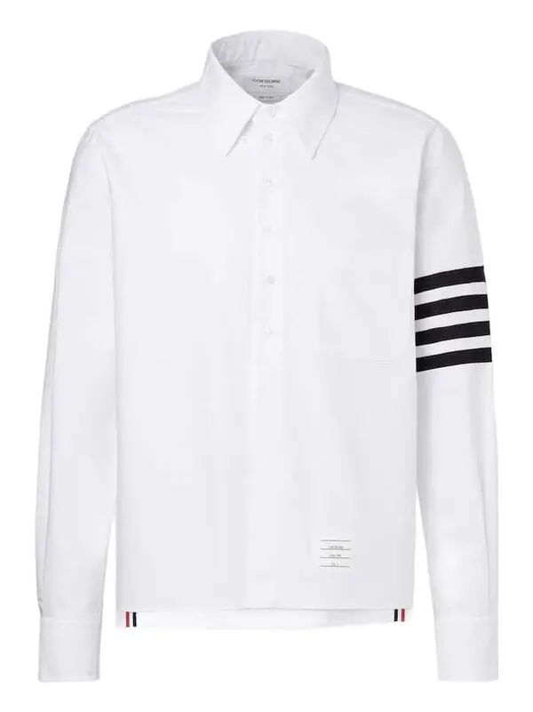 Thom Browne Funmix 4-bar Cotton Shirt - White