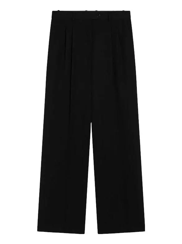 THE ROW Wool Trousers - Black