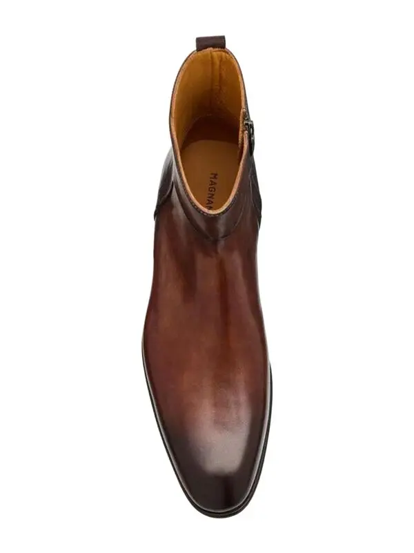 Magnanni Leather Ankle Boots - Tabaco