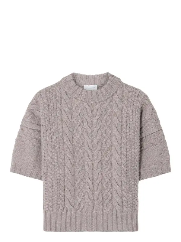 VIOLANTE NESSI Ruscha Cable-knit Wool Sweater - Neutrals