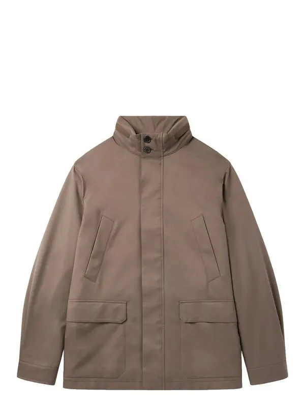 Zegna Morotin 250cc Shell Hooded Field Jacket - Brown