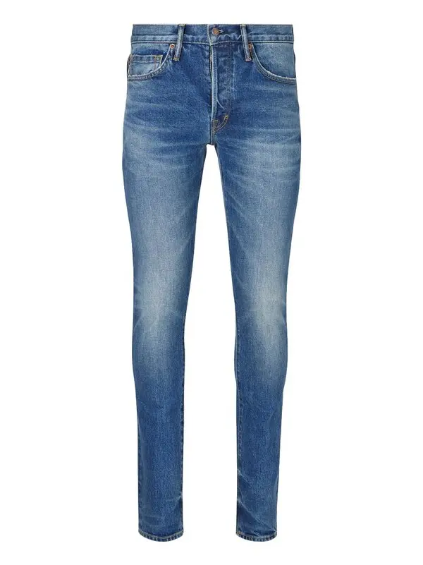 TOM FORD Slim-fit Straight-leg Selvedge Stretch Jeans - Blue
