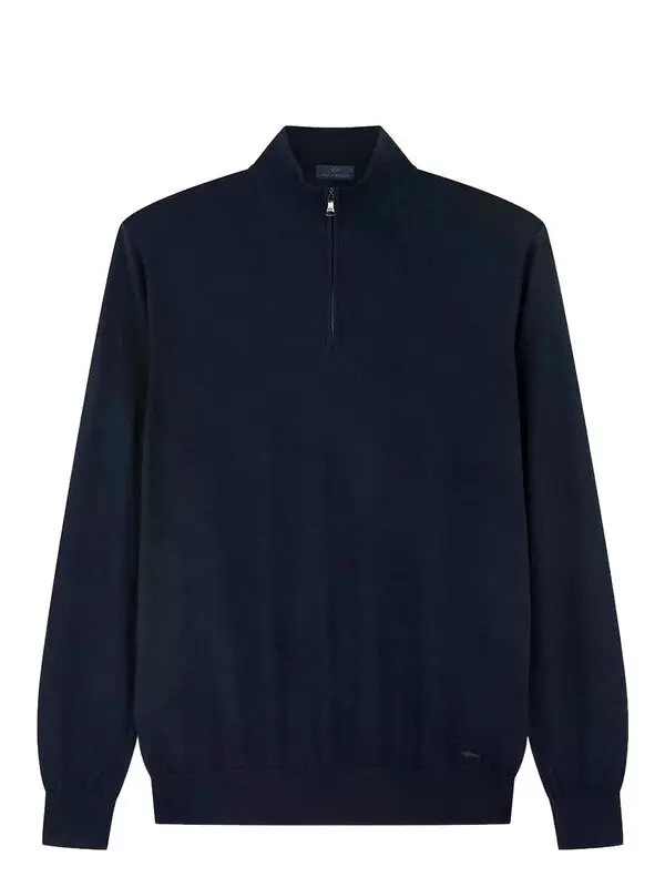 Paul & Shark Half-zip Merino Wool Sweater - Blue