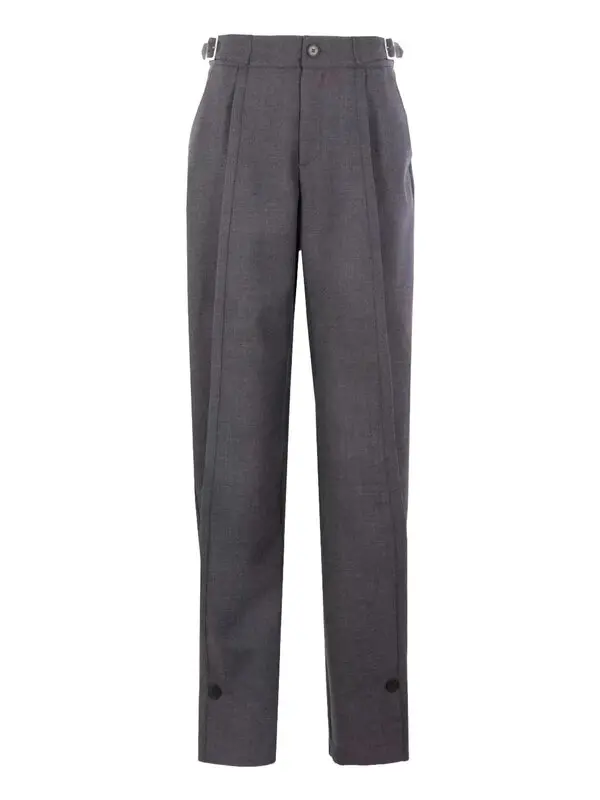 ZOMER Buckle Detailed Trousers - Grey