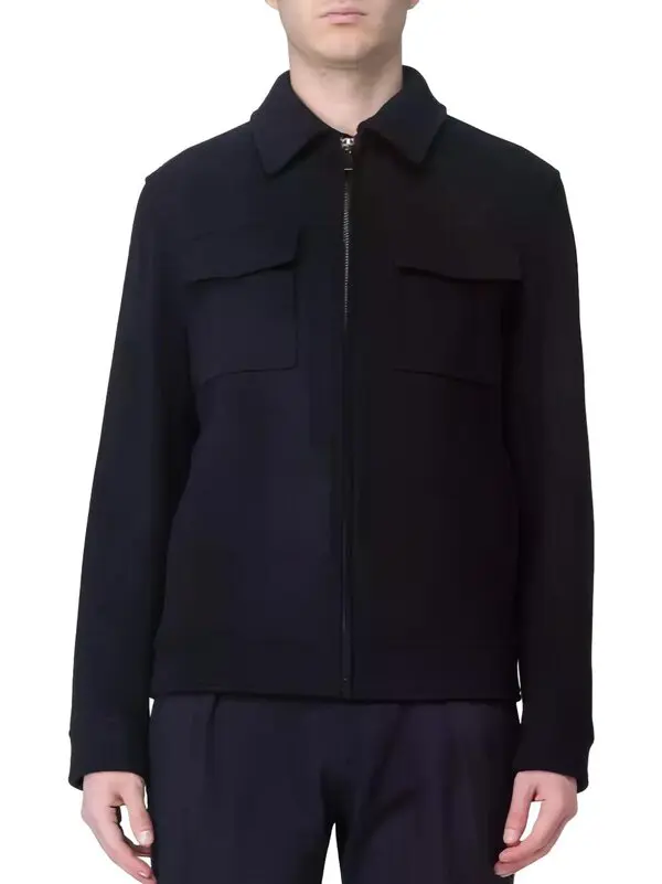 MANUEL RITZ Chest-pocket Zip-fastening Jacket - Blue