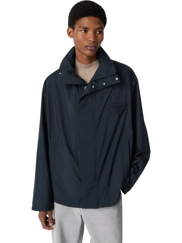 Bottega Veneta Packable Nylon Hooded Blouson - Navy