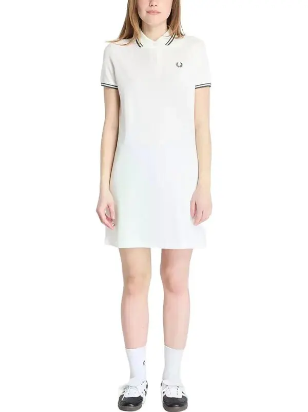 Fred Perry Polo-collar Mini Dress - White