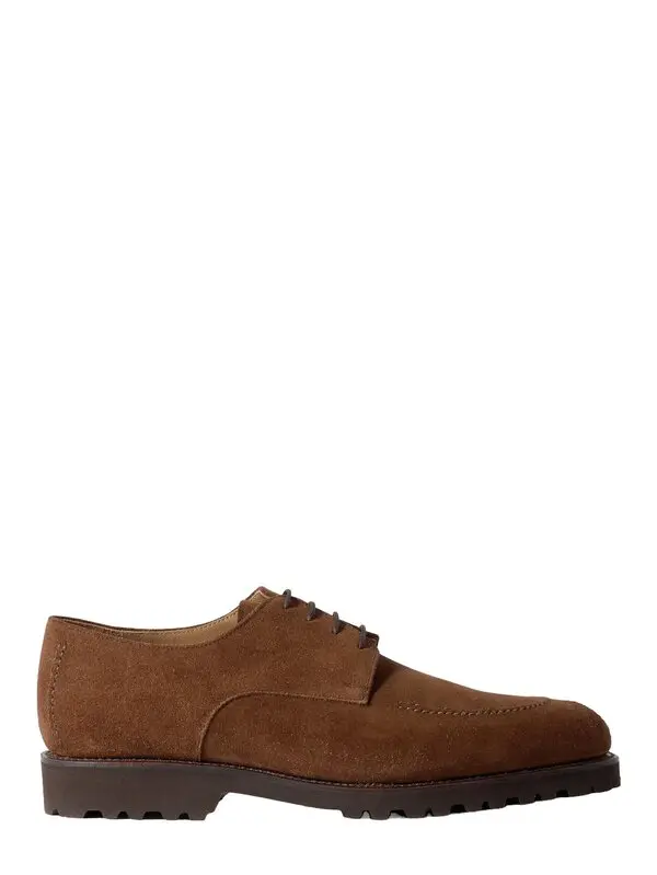 MAJORDOME M32 Split-toe Nubuck Derby Shoes - Brown